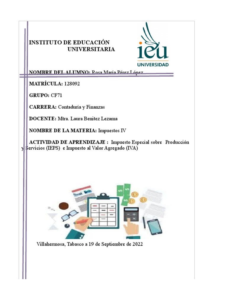 Act 2 Impuestos IV RMPL | PDF | Impuestos | Economias