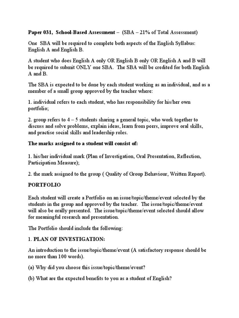 Sba Outline | PDF | Psychological Concepts | Behavioural Sciences