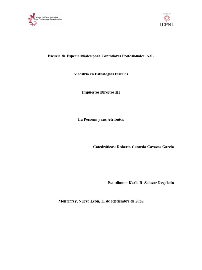 Las Personas y Sus Atributos | PDF | Herencia | Bienes (Ley)