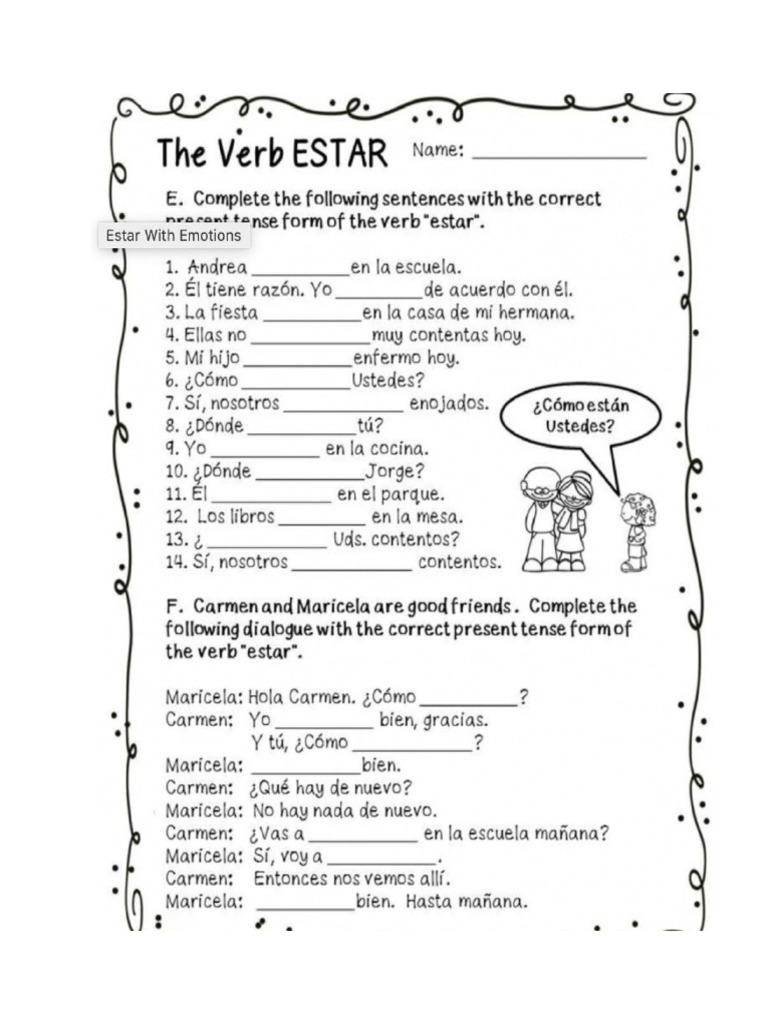 El - Verbo - Estar 2 | PDF