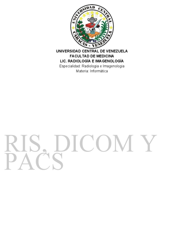 RIS, DICOM y PACS en Radiología | PDF | Procesamiento de imágenes | Imagen