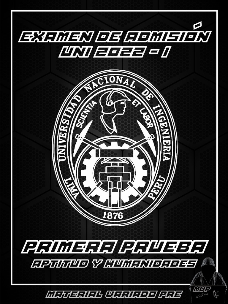 Examen de admisión UNI 2022 - I (Aptitud y Humanidades) | PDF