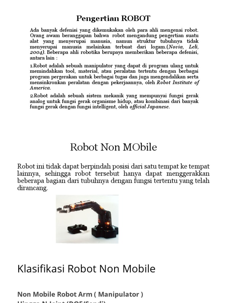 Pengertian ROBOT | PDF