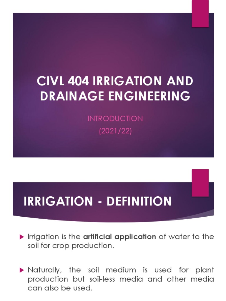 Irrigation and Drainage Engineering Overview | PDF | Irrigation | Drainage
