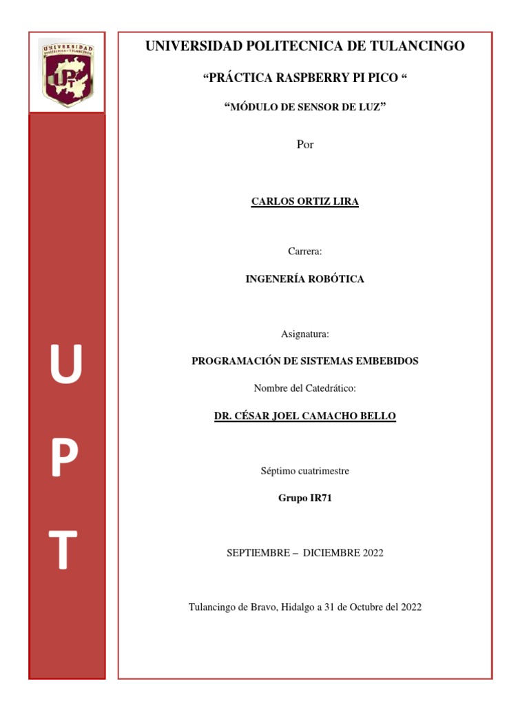 Modulo de Fotoresistencia Upt | PDF | Diodo emisor de luz | Microcontrolador