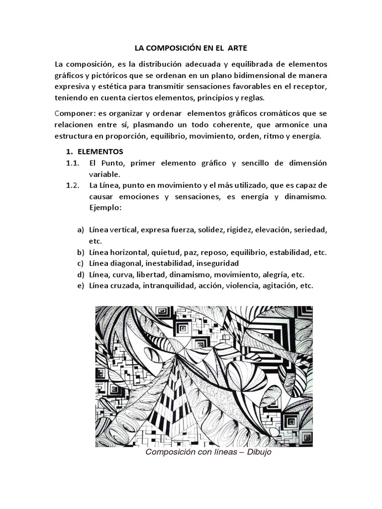 La Composición en El Arte | PDF | Color | Composición (artes visuales)