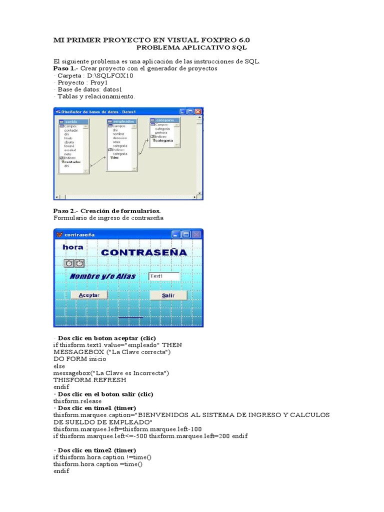 Mi Primer Proyecto en Visual Foxpro 6.0 | PDF | Gestión de tecnología de la información ...