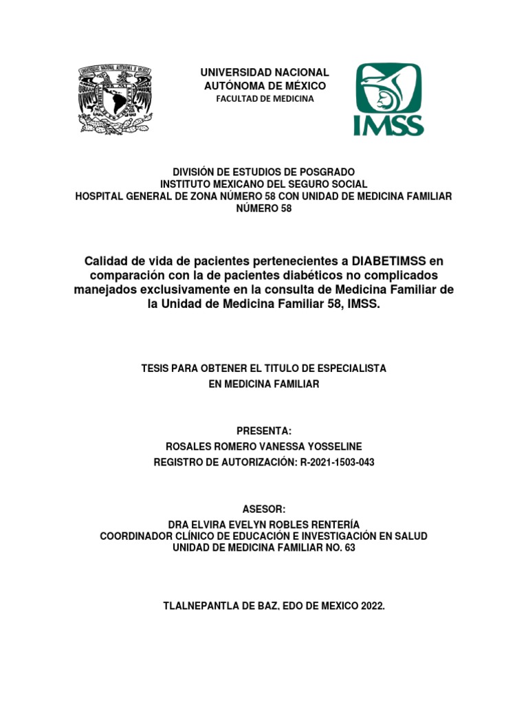 Tesis Vanessa Rosales | PDF | Diabetes | Medicina Familiar Tesis Vanessa Rosales | PDF | Diabetes | Medicina Familiar