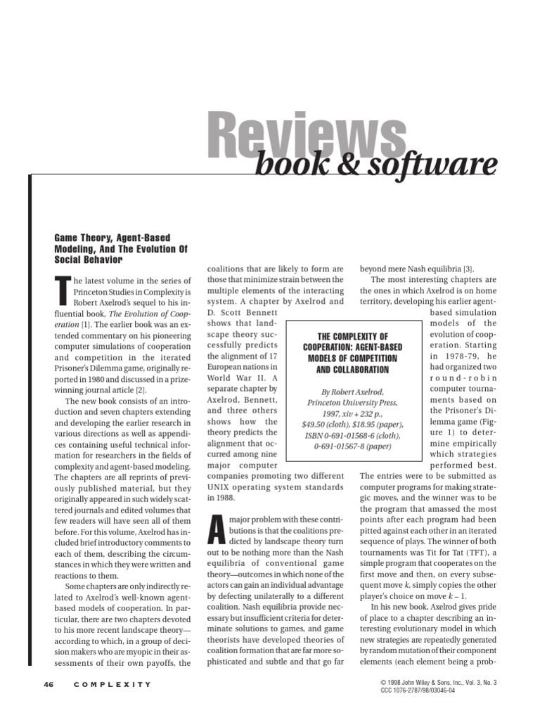 The Complexity of Cooperation Agent Base | PDF