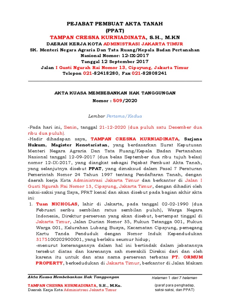 Akta SKMHT | PDF | Hukum