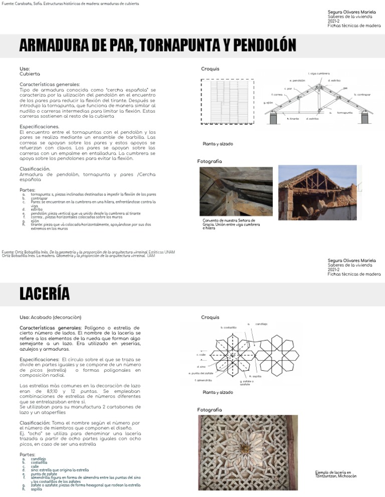 Armadura de par, tornapunta y pendolón | PDF | Sectores Economicos ...