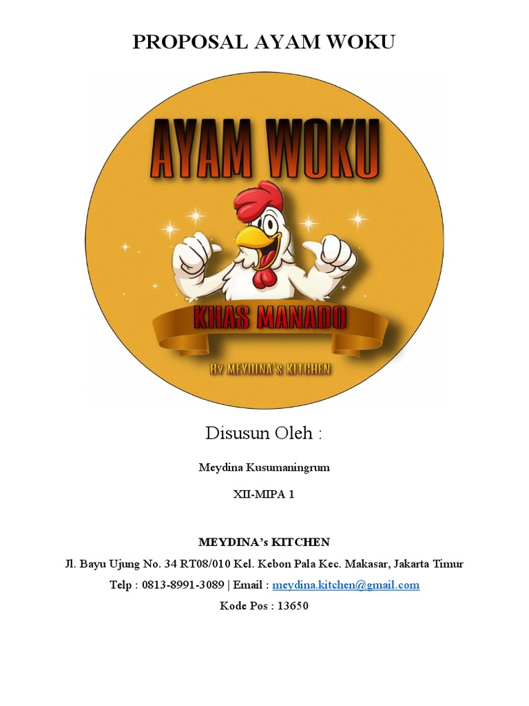 Proposal Ayam Woku Meydina | PDF