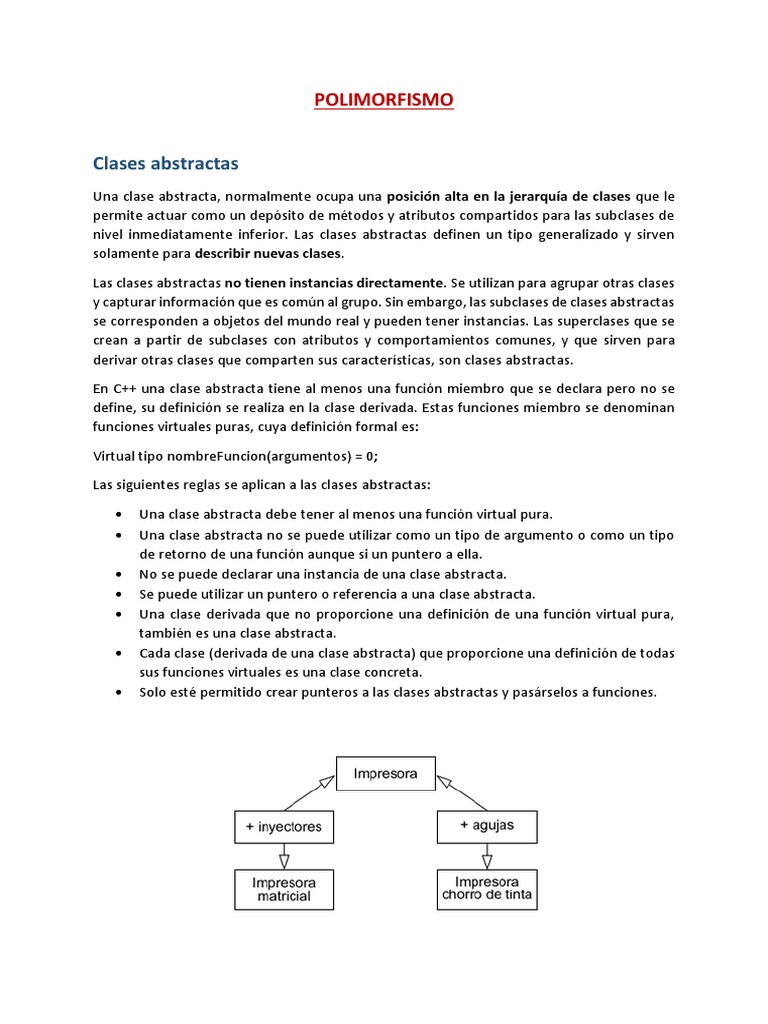 Clases Abstractas: Polimorfismo | PDF | Modelos de computación ...