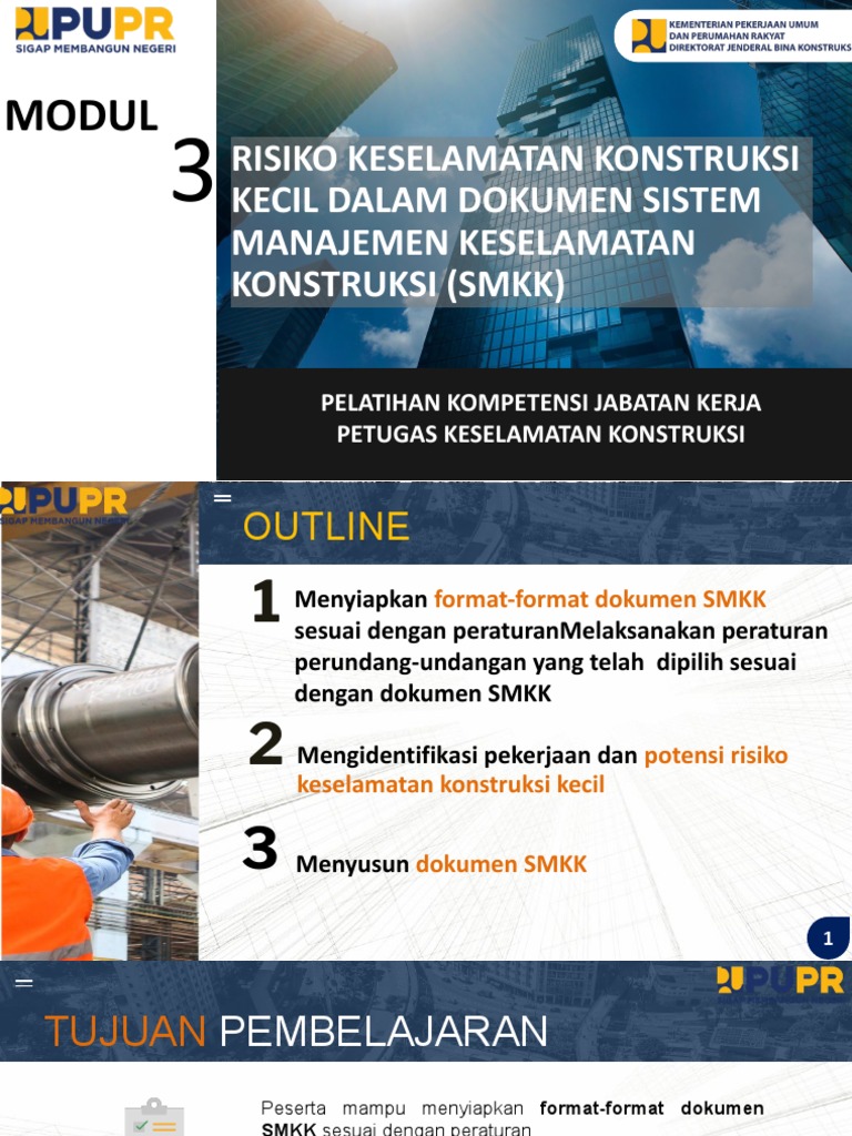 Modul 3 - Risiko Keselamatan Konstruksi Kecil Dalam Dokumen Sistim Manajemen Keselamatan ...