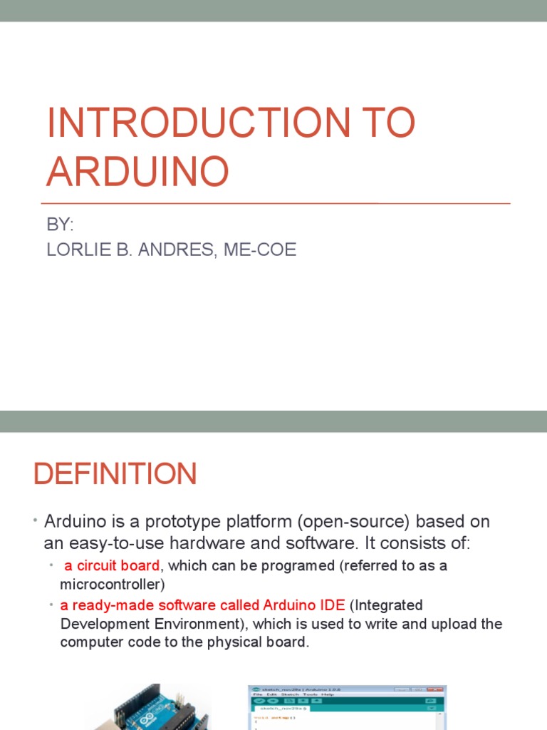 L6 Introduction To Arduino Pdf Arduino Integer Computer Science 8080