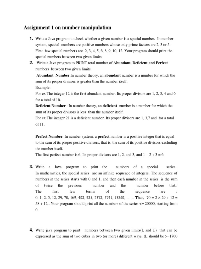 Assignment1 Computer | Download Free PDF | Numbers | Mathematical Objects