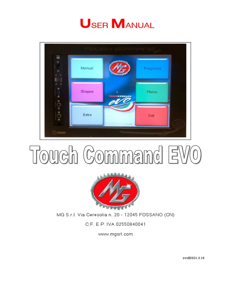 Evo Eng Manual | PDF | Menu (Computing) | Numerical Control