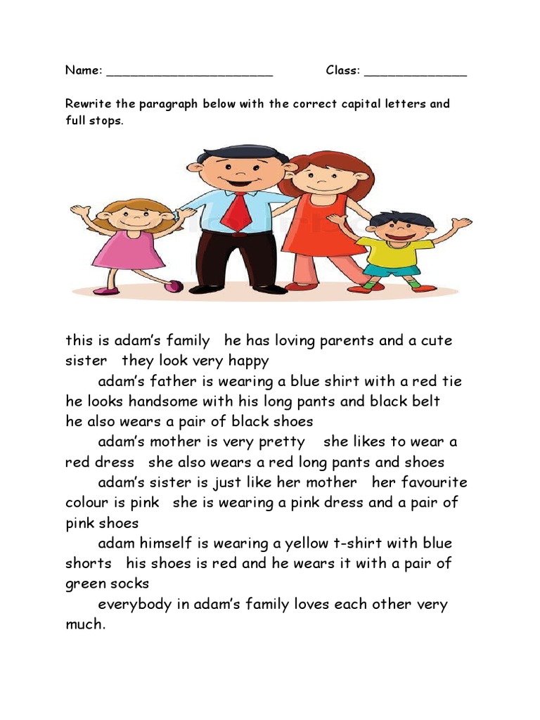 Rewriting Paragraph With Correct Punctuation | PDF