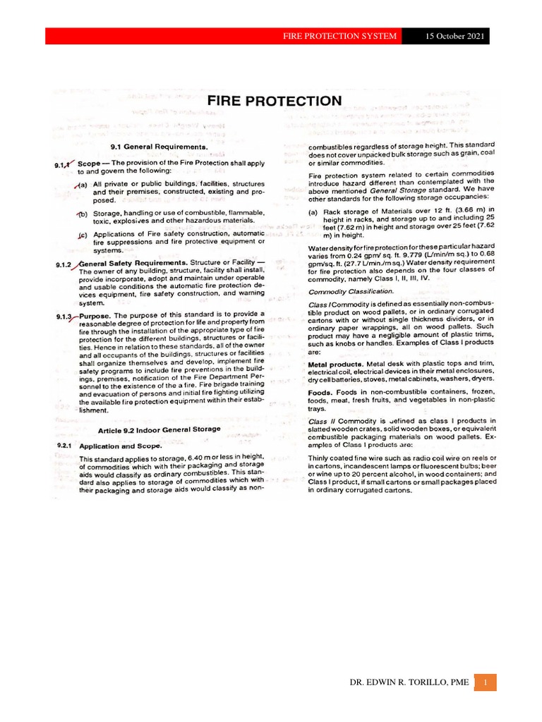 03-2 PSME Code On Fire Dfgefprotection | PDF