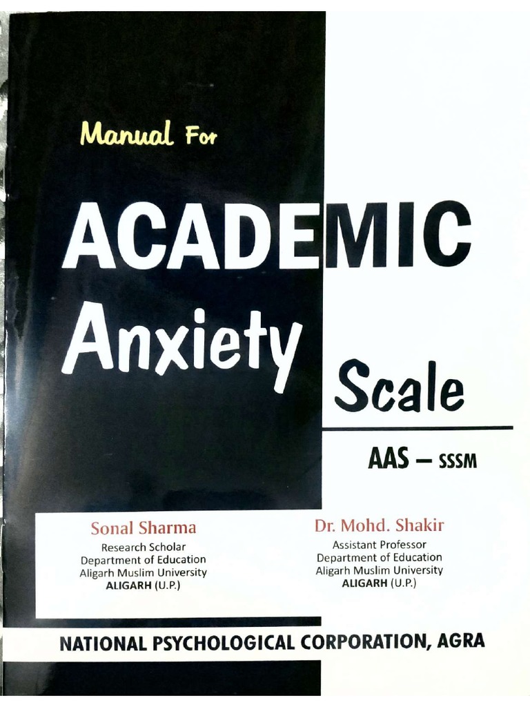 Academic Anxiety Scale AAS SSSM | PDF