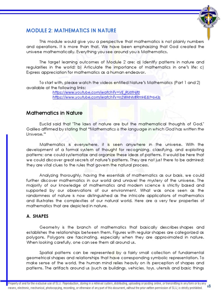 GMATH Module 2 | PDF | Fractal | Shape