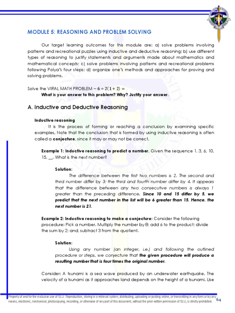 GMATH Module 5 | PDF | Logic | Mathematics
