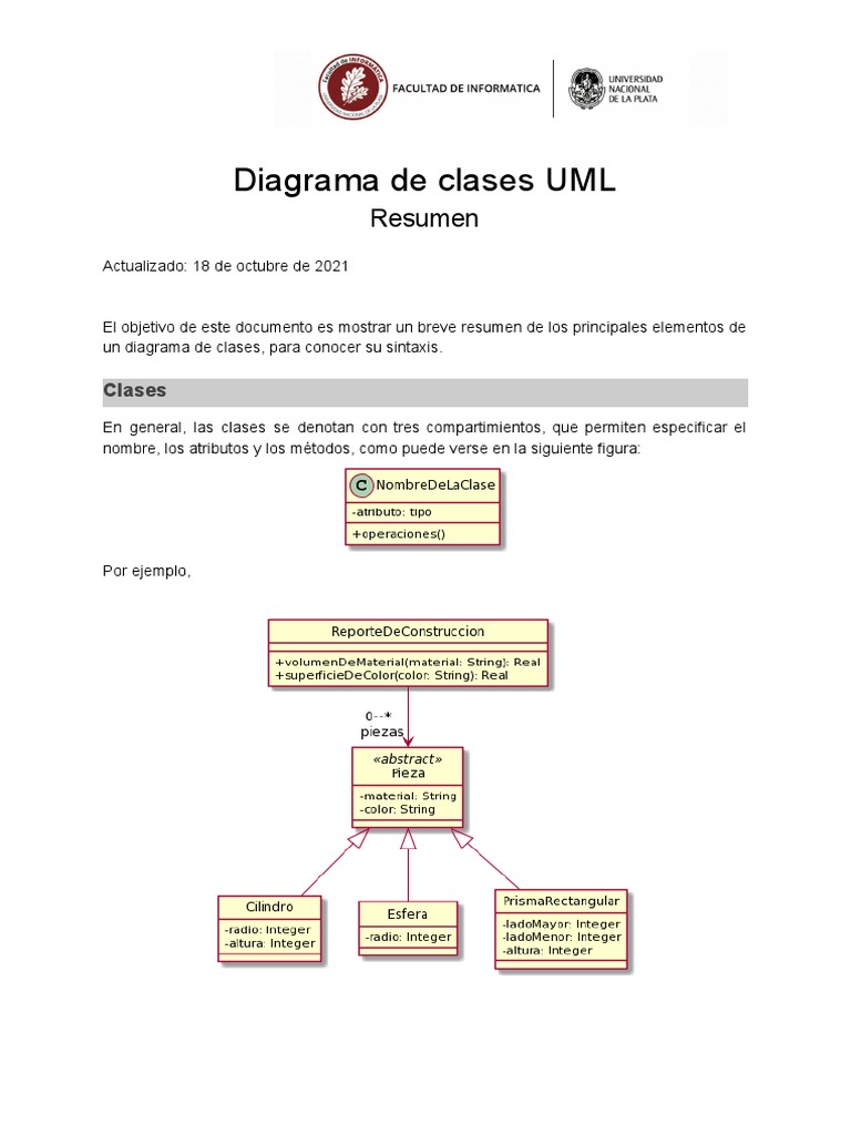 Diagrama de Clases UML - Resumen | Descargar gratis PDF | Lenguaje de ...