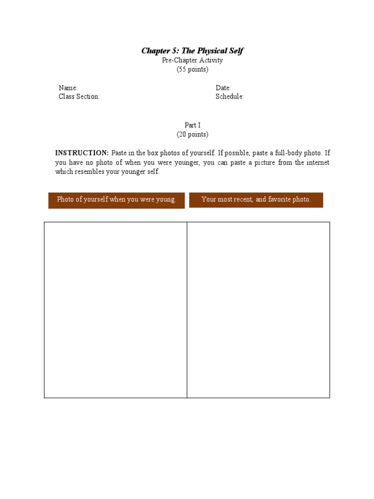 Activity 5 - The Physical Self | PDF