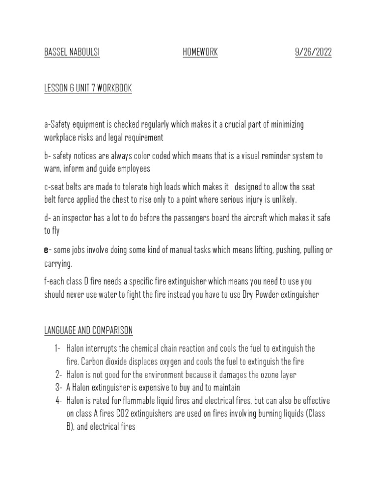 UNIT 7 Workbook | PDF | Pound (Mass) | Fires