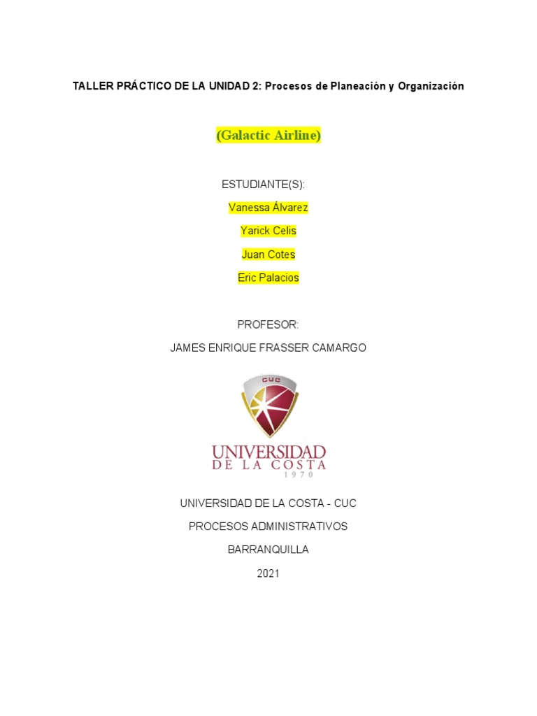 TALLER Unidad 2 Finalizado JPCP | PDF | Marketing | Análisis FODA