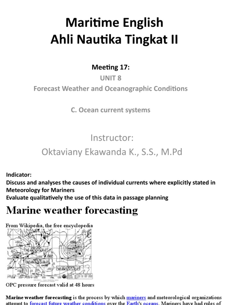 Marine Weather Forecasting Guide | PDF | Weather | Oceanography