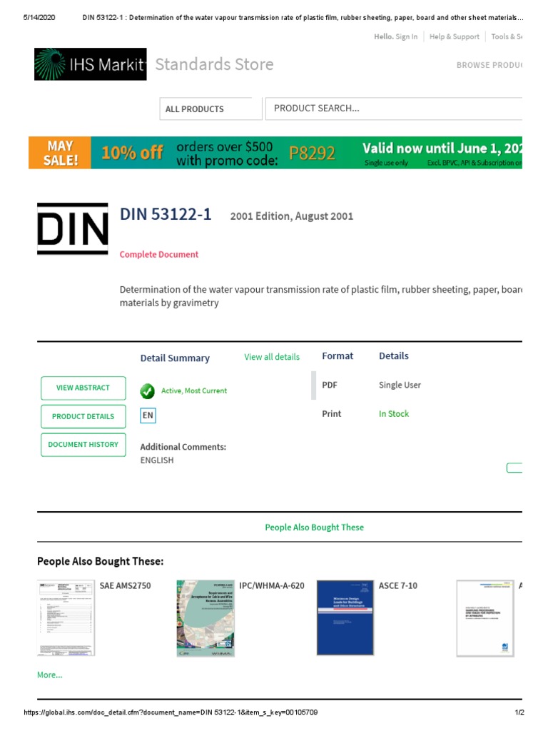 Water Vapour Transmission Testing Standard | PDF | Computing