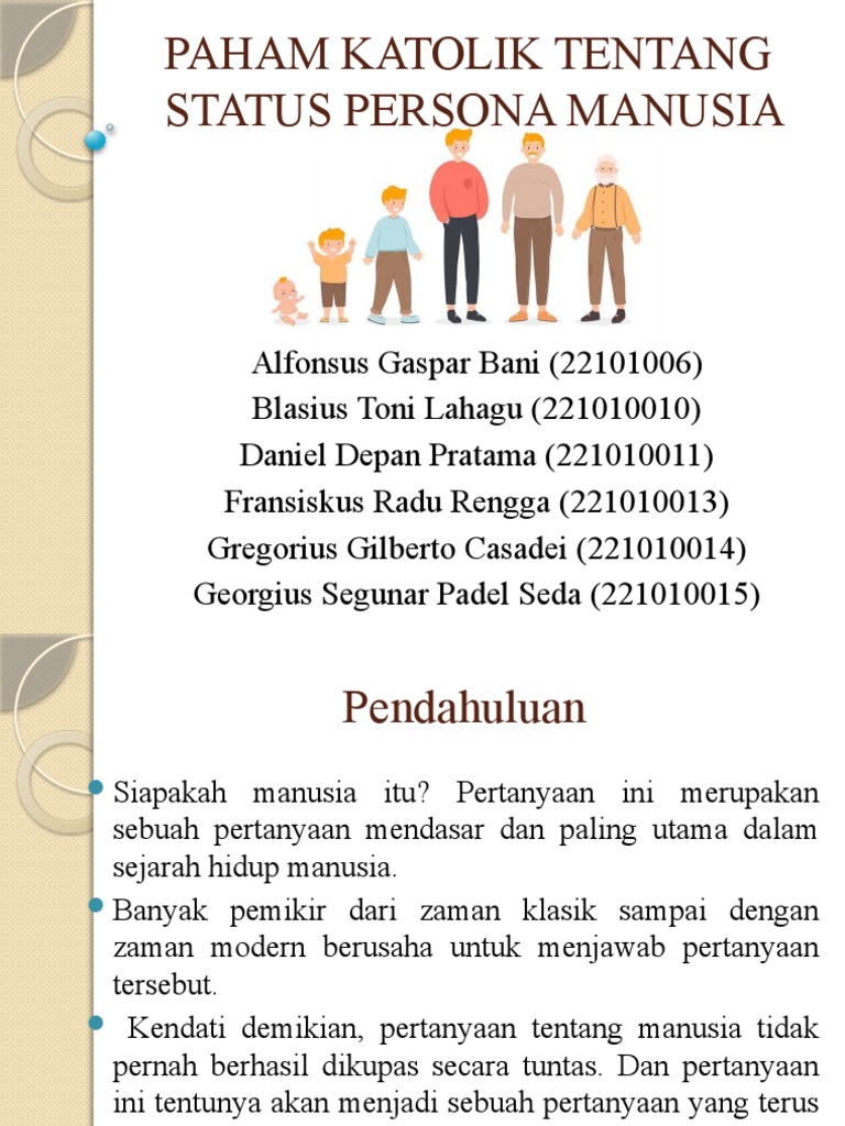 Paham Katolik tentang Status Persona Manusia | PDF | Filsafat