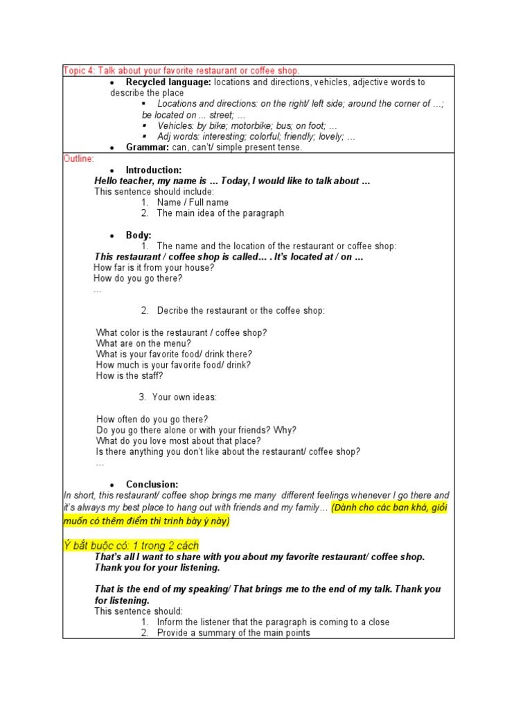 ENT1225 TOPIC4 WritingFormat | PDF | Cuisine | Foods
