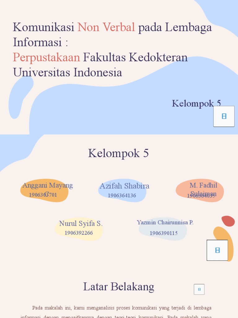 Kelompok 5 - PPT - Komunikasi Non Verbal | PDF | Seni & Disiplin Bahasa | Kajian Bahasa Asing