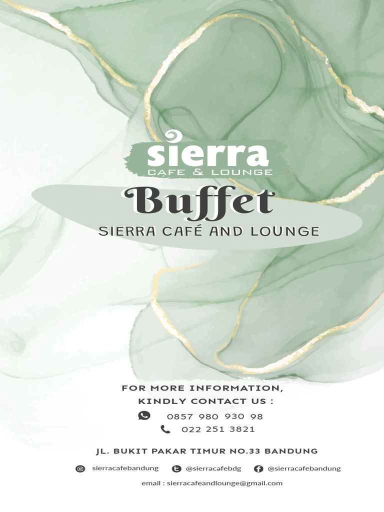 00 Buffet & Additional Stall Sierra Caffe & Lounge | PDF | Indonesian ...
