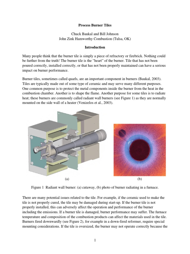 Process Burner Tiles | PDF | Combustion | N Ox