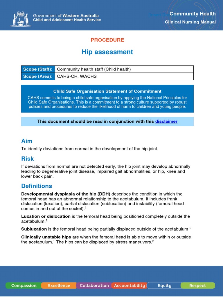 Child Hip Assessment | PDF | Anatomical Terms Of Motion | Hip