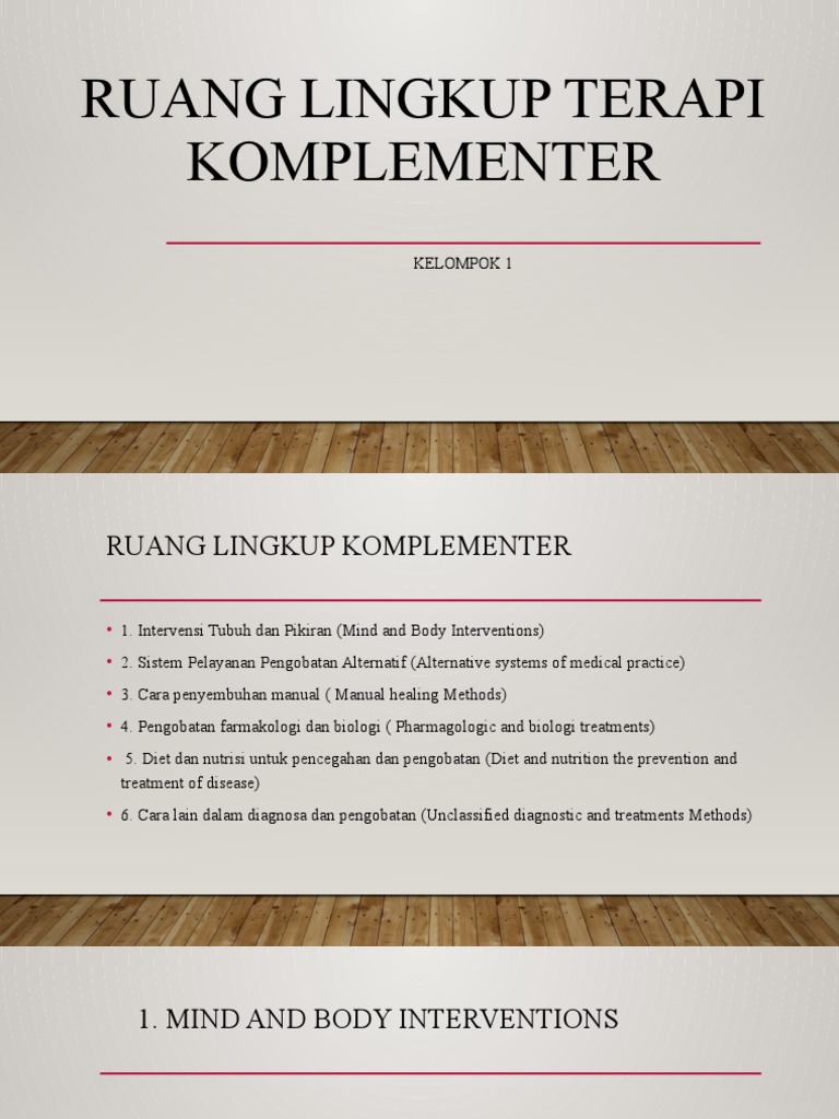 Ruang Lingkup Terapi Komplementer | PDF