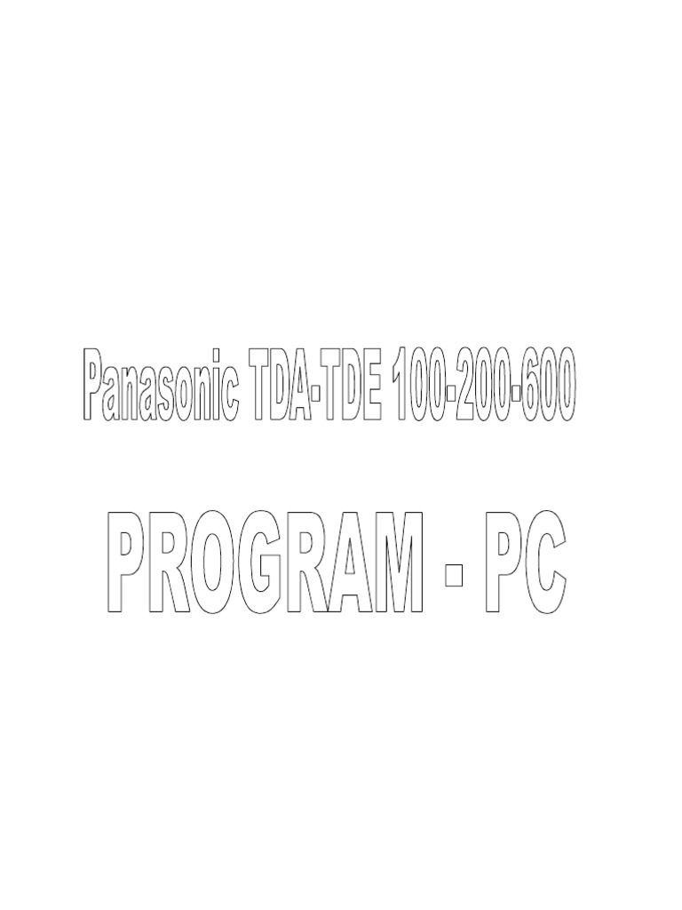 01-Panasonic KX-TDA-PC | PDF | Electronics | Telecommunications