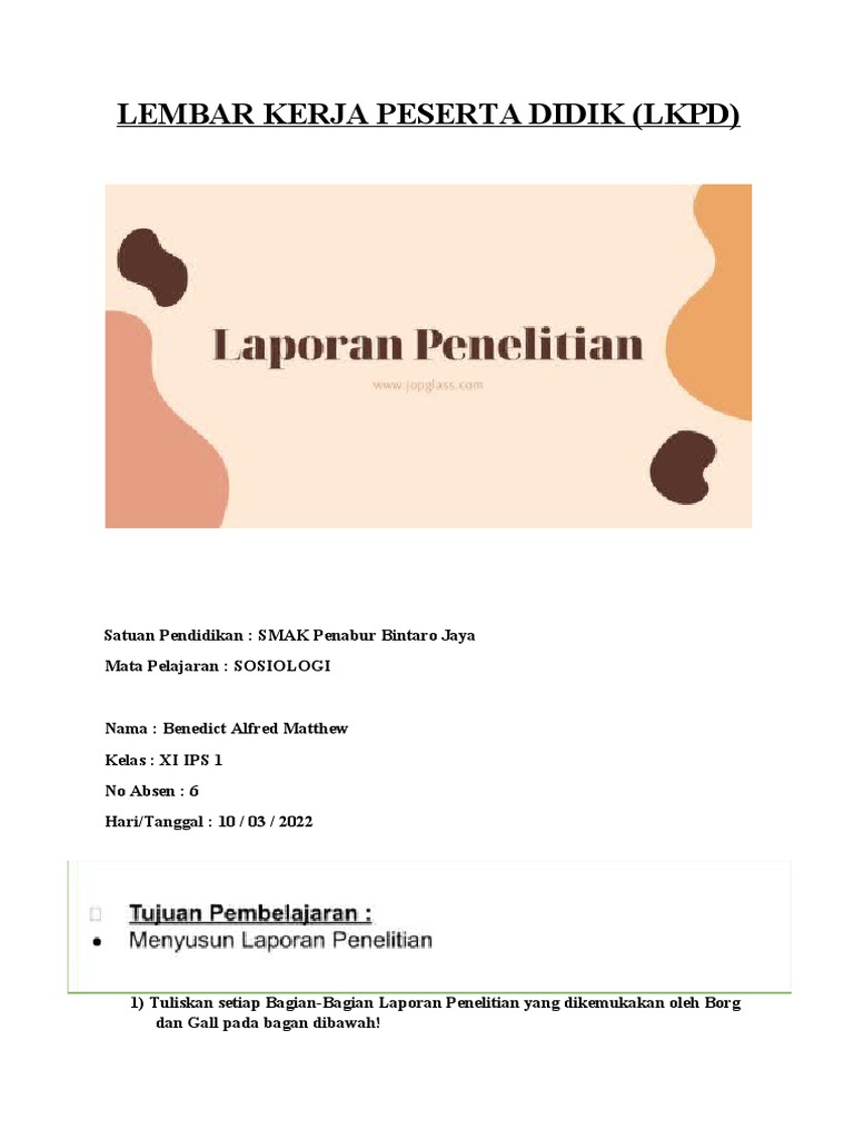 Lkpd Laporan Penelitian Pdf