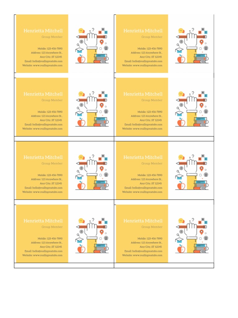 New Calling Card Template | PDF