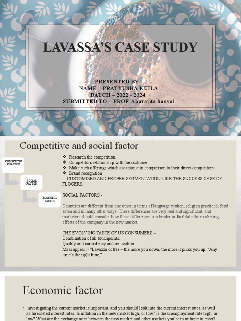 Lavazza's US Market Entry Case Study | PDF | Marketing | Economics