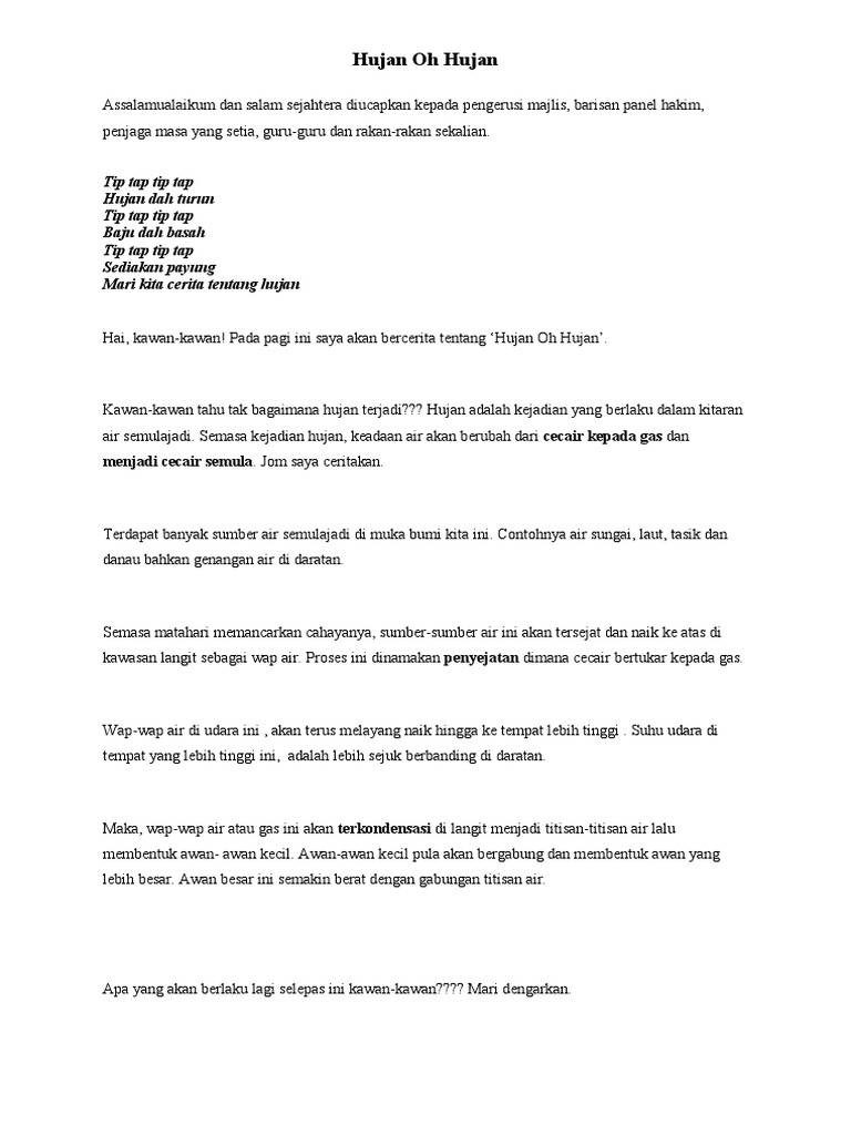 Hujan Oh Hujan | PDF