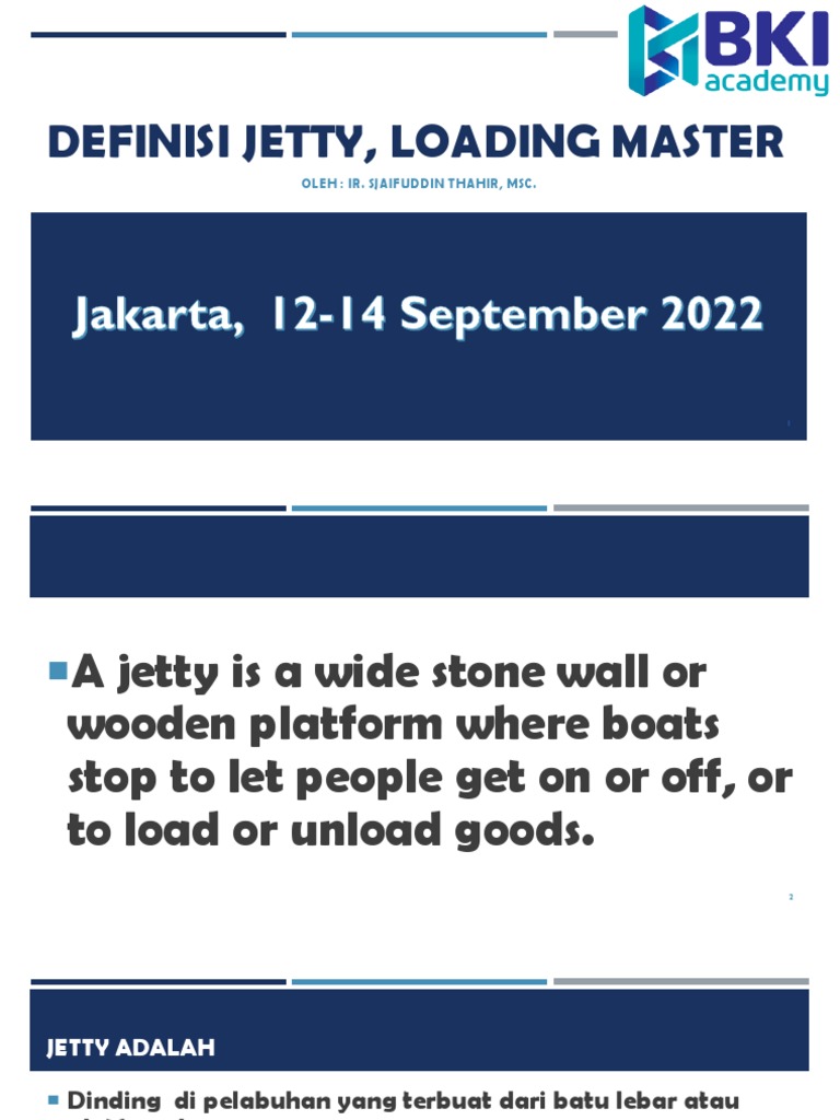 Materi 1 Definisi Jetty Master | PDF