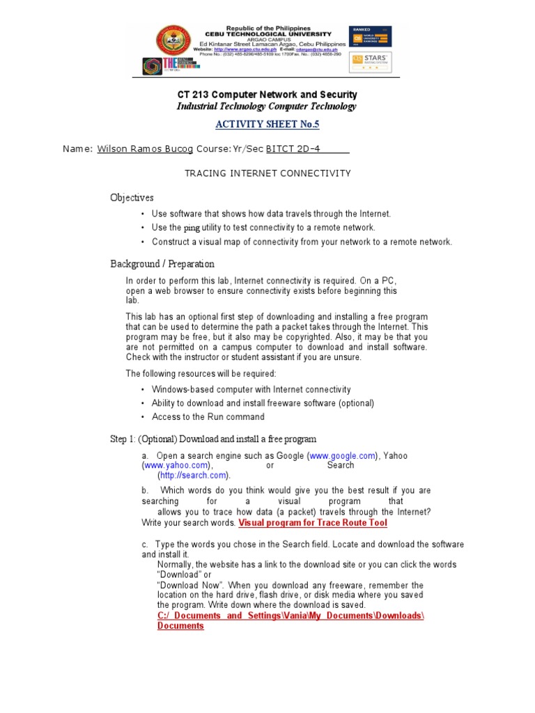 Activity Sheet No.5 | PDF | Software | Internet Standards