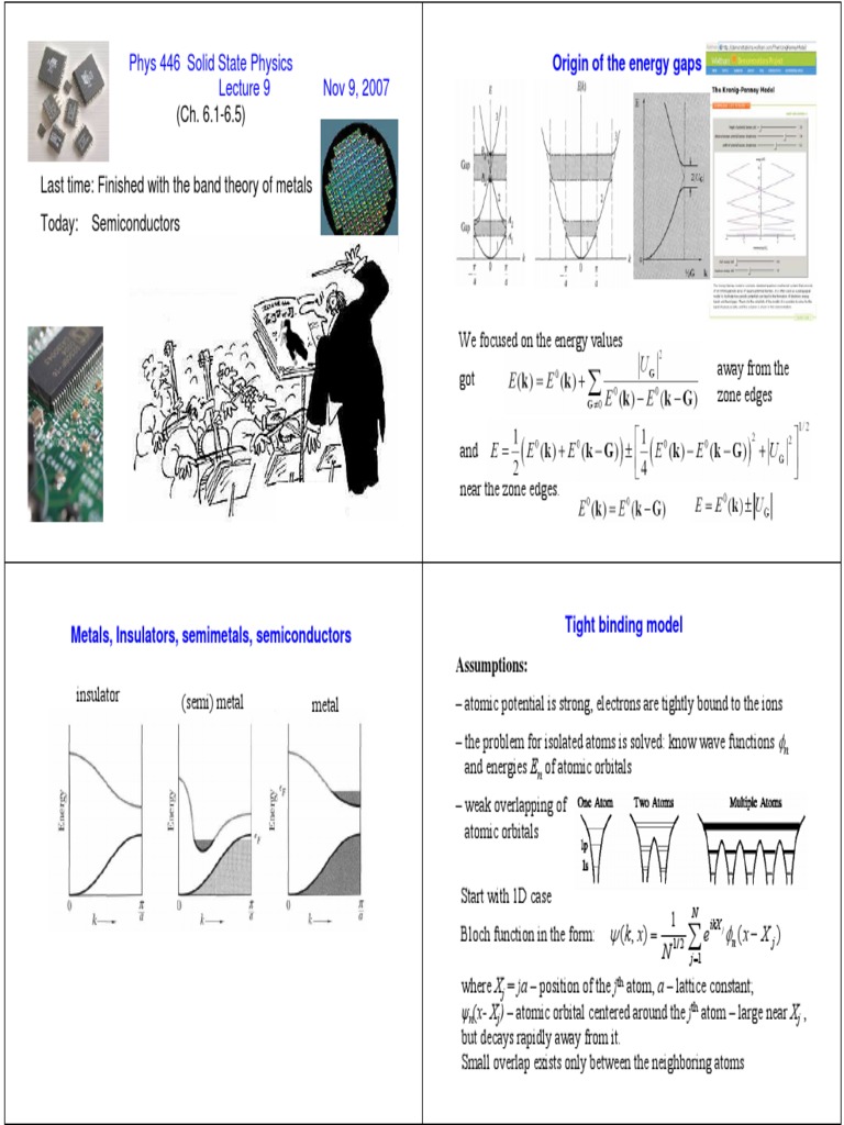 Lecture9 SSP 2007 | PDF | Semiconductors | Doping (Semiconductor)