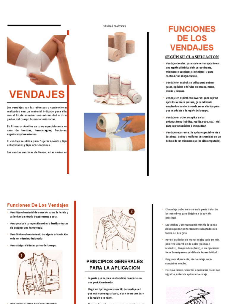 Triptico Vendajes | PDF | Sistema musculoesquelético
