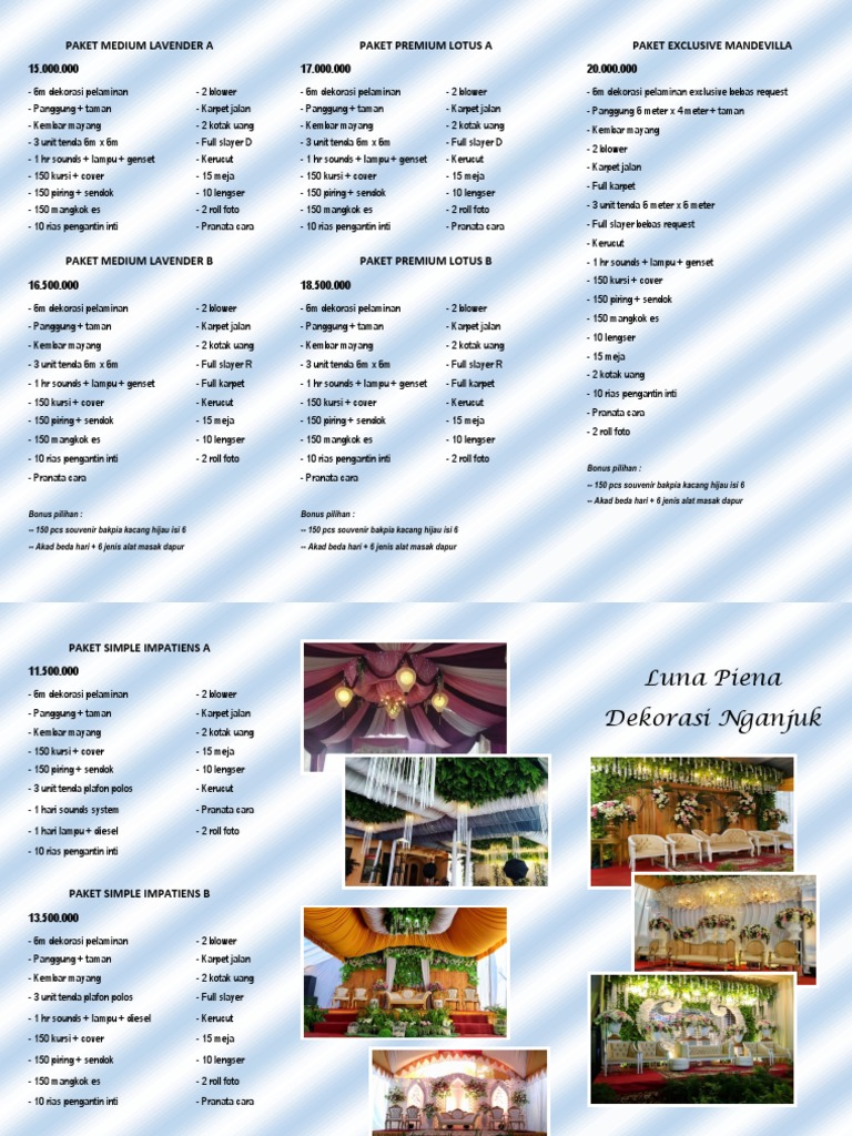 6 Meter Wedding Package | PDF