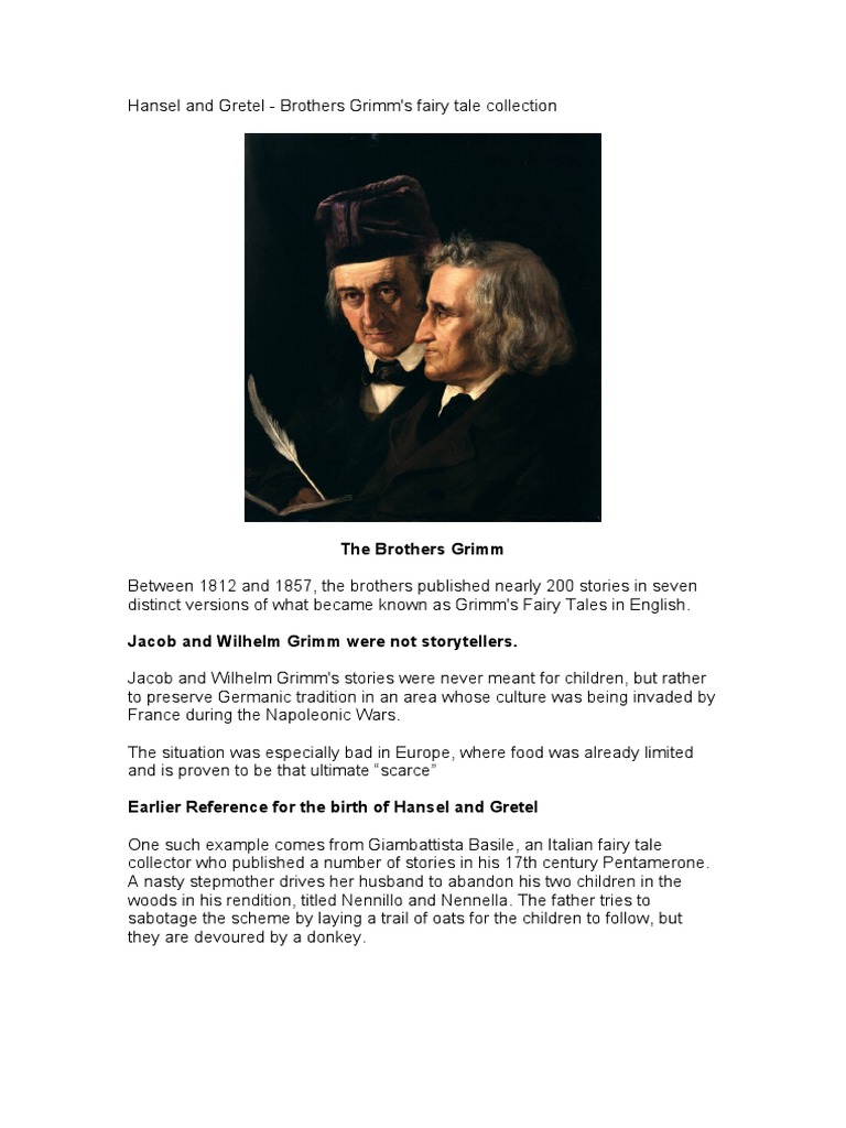 Hansel and Gretel Research | PDF | Hansel And Gretel | Brothers Grimm